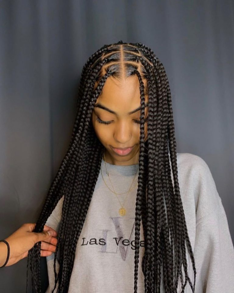 25 Hottest Knotless Braids Style: Illustrated Guide