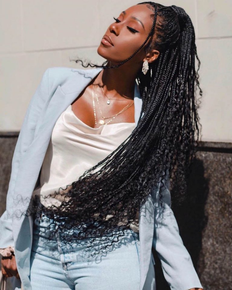 25 Hottest Knotless Braids Style: Illustrated Guide